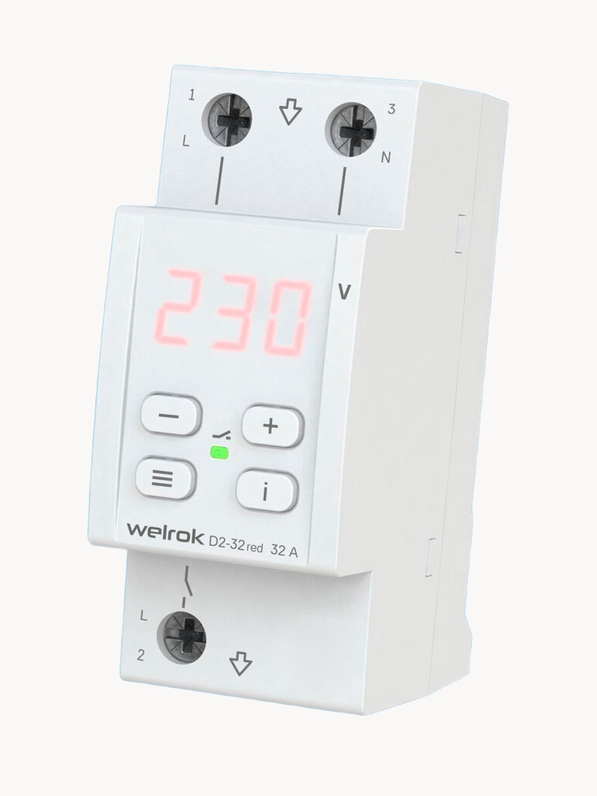 Реле напряжения Welrok D2-32 красная индикация
