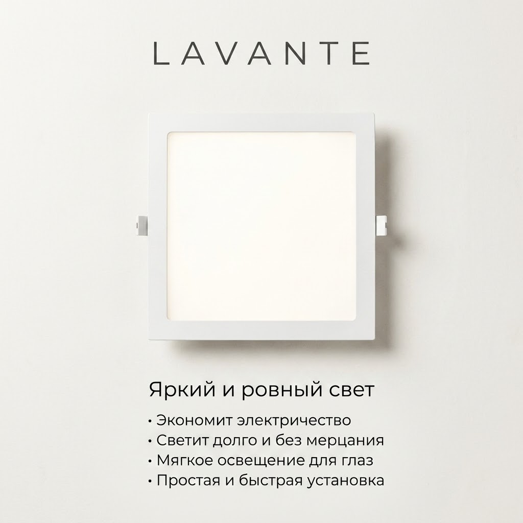 Встраиваемый 24W Квадрат