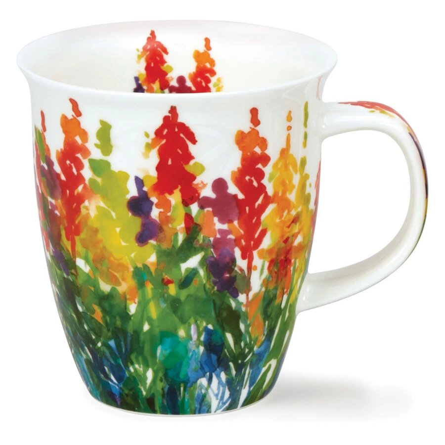 Кружка Dunoon Разноцветные цветы Невис 480 мл, фарфор костяной