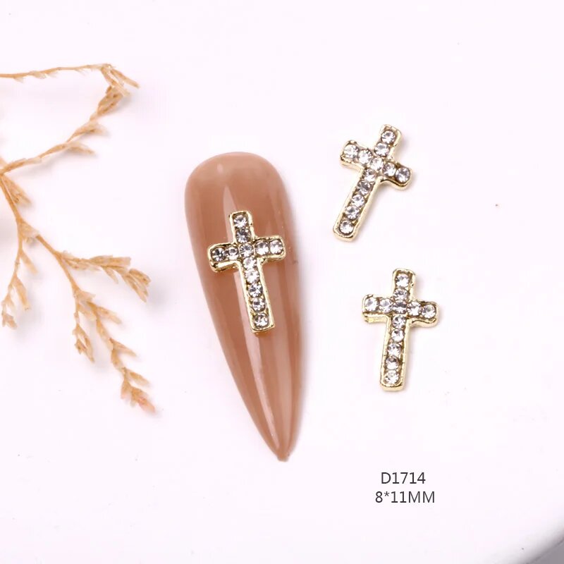 3D крестики для ногтей D1714, 10pcs, бежевый