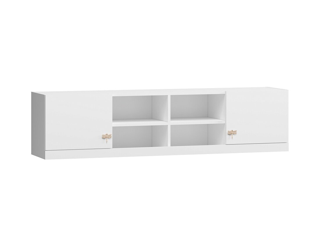 Антресоль МебельЛэнд24 Стрекоза - 4 МДФ Белый 150x32x37 двухдверный