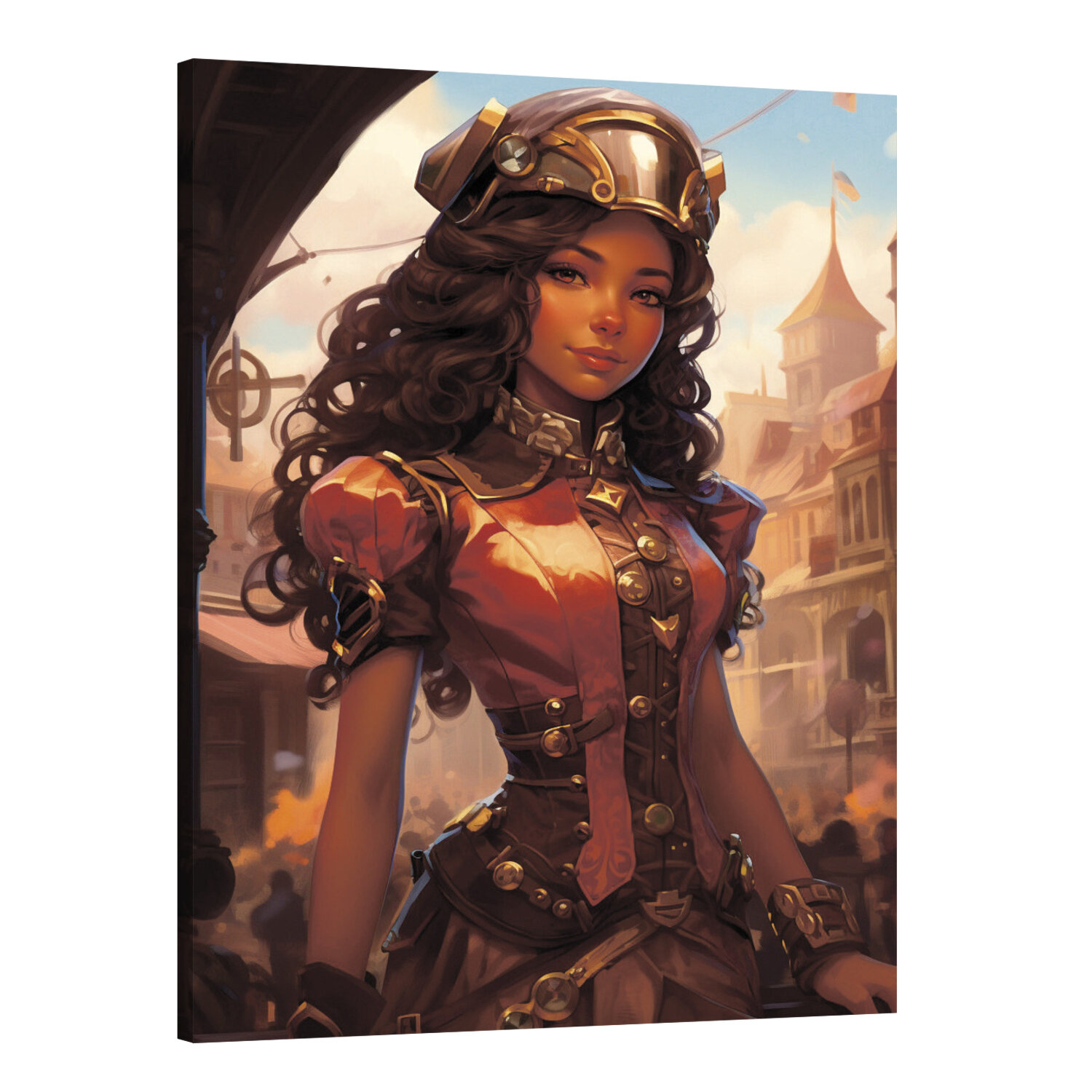 Интерьерная картина 50х70 "Девушка стимпанк"