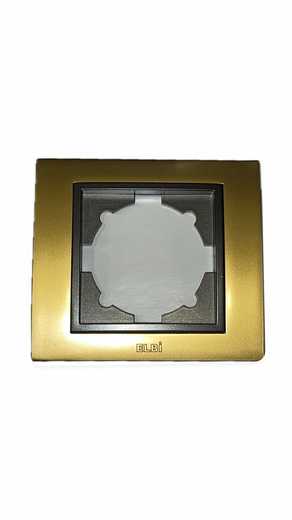 Рамка EL-BI Zena Platin на 1 пост, матовое золото/дымчатый 500-073511-271