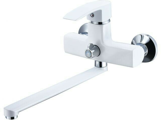 Смеситель для ванны с длинным изливом и душем ECONOCE D35-A 270 белый (EC0272WT)