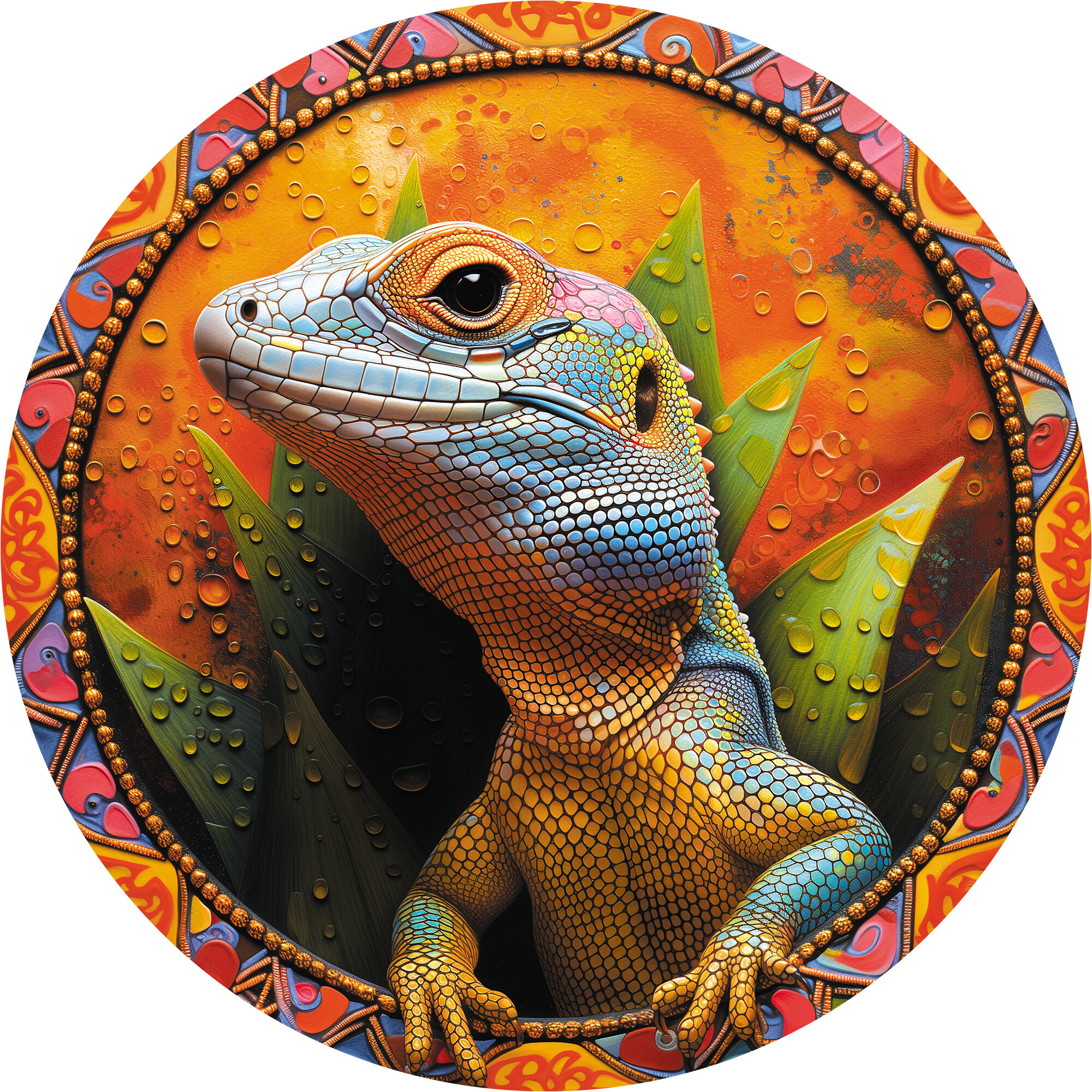 Деревянный пазл "Ящерица" коллекции "Мир животных" / 30х30см, 216 деталей / Подарок для взрослых и детей