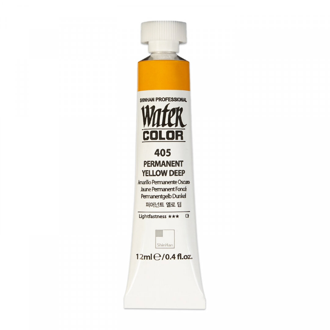ShinHan Korea Краска акварельная "Watercolor Pro" 405 темно-желтый перманентный 12 мл sela25