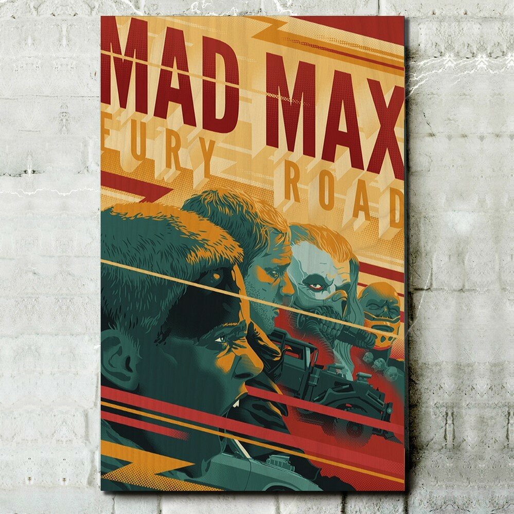 Картина интерьерная на дереве фильм Mad Max Fury Road (Безумный Макс) - 14371 В