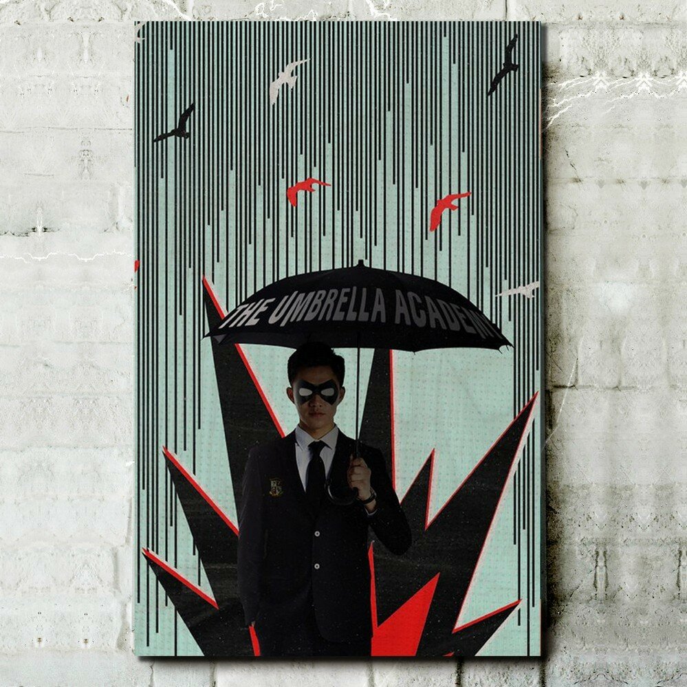 Картина интерьерная на дереве сериал Академия амбрелла (The Umbrella Academy) - 13662 В