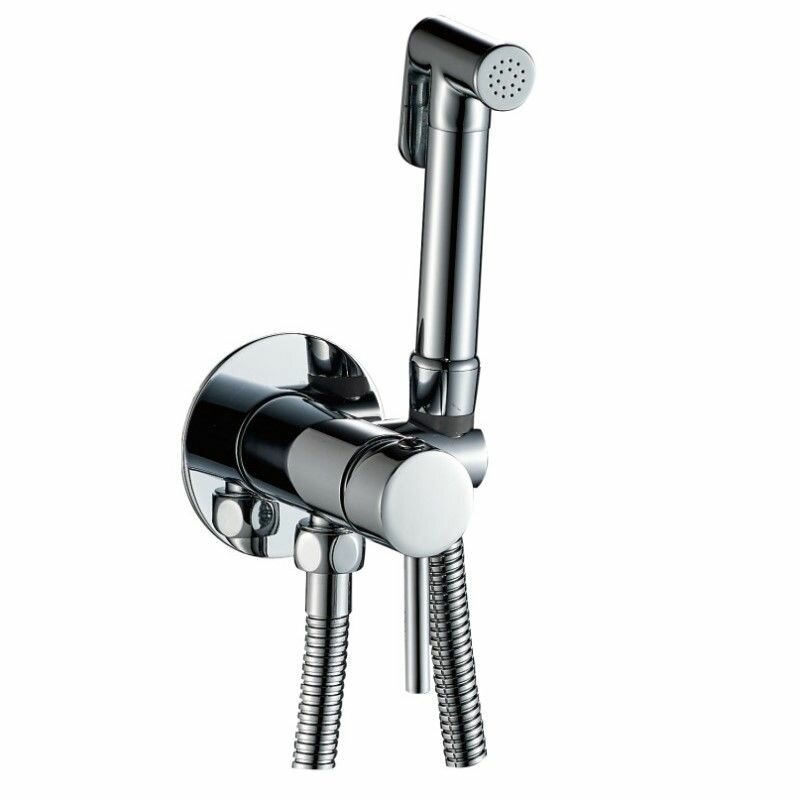 Гигиенический душ со смесителем Haiba HB5511, встраиваемый, хром