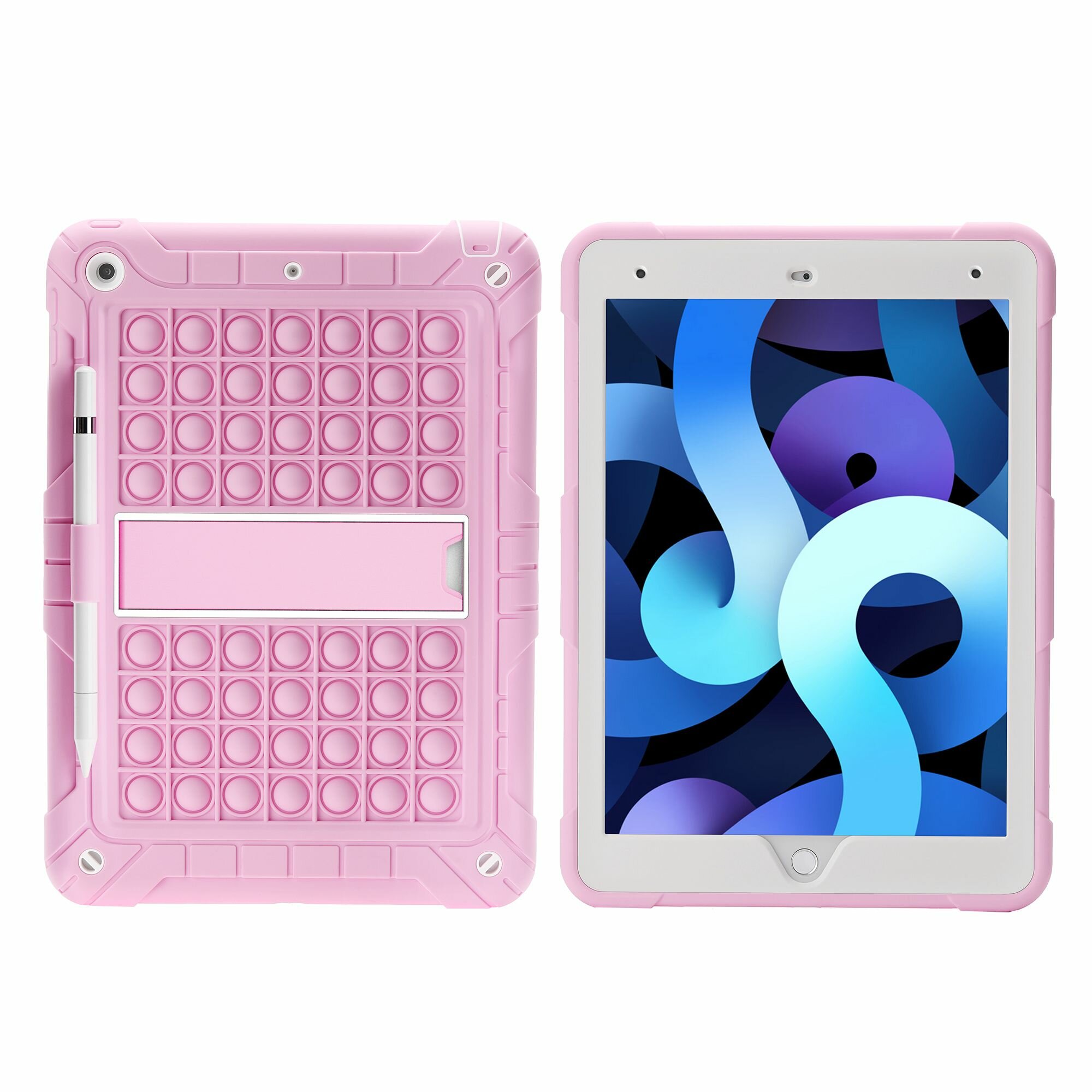 Чехол для iPad 7 / 8 / 9 10.2" Антистресс pop-it розовый