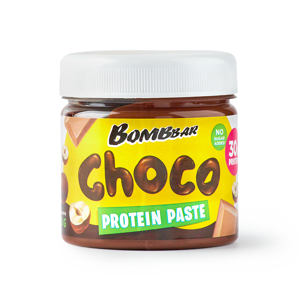 Паста протеиновая Bombbar Choco, с фундуком, без сахара, 150 г