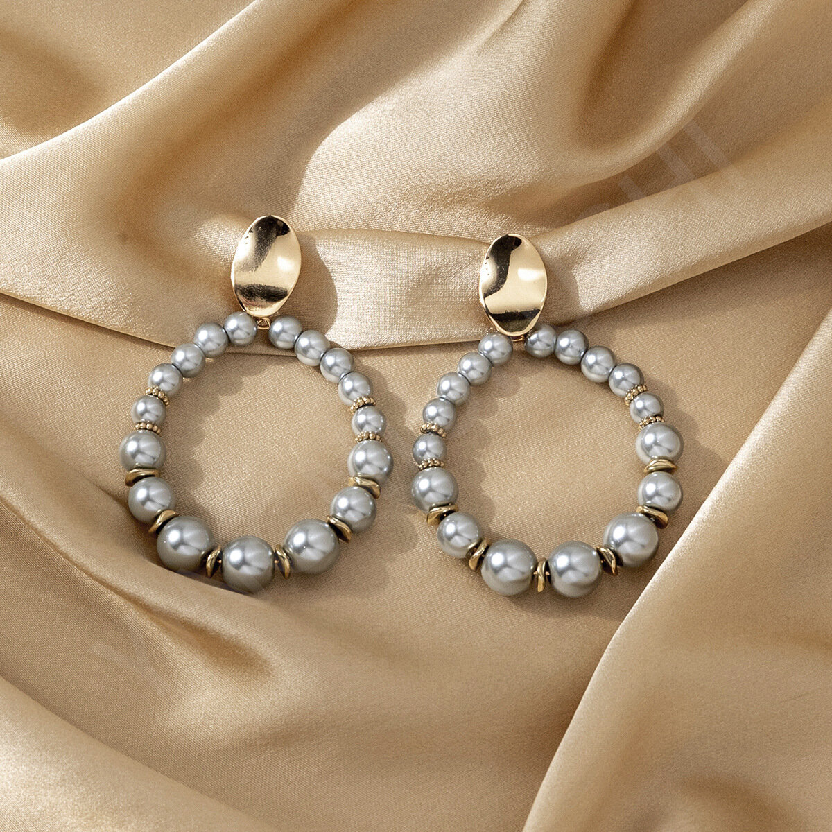 Серьги с подвесками, жемчуг имитация