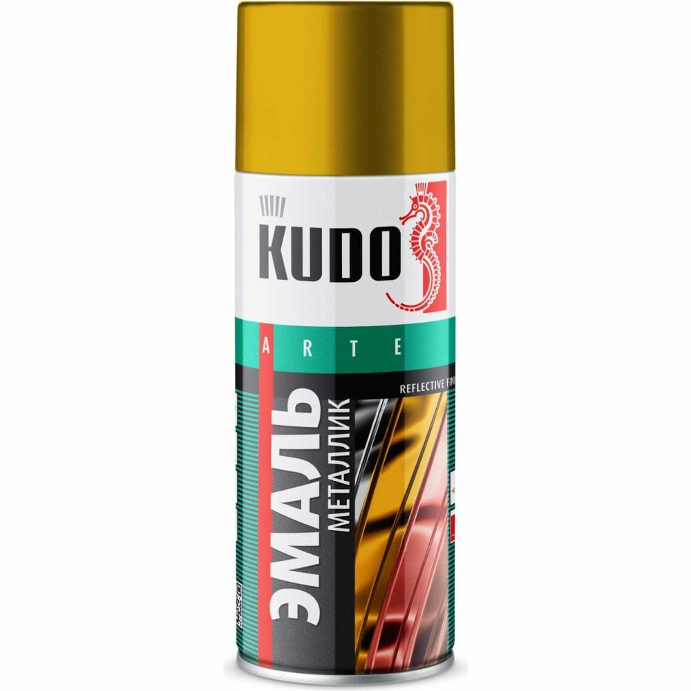 Эмаль яркий металлик универсальная быстросохнущая KUDO REFLECTIVE FINISH бронза KU-1029 для декоративного окрашивания