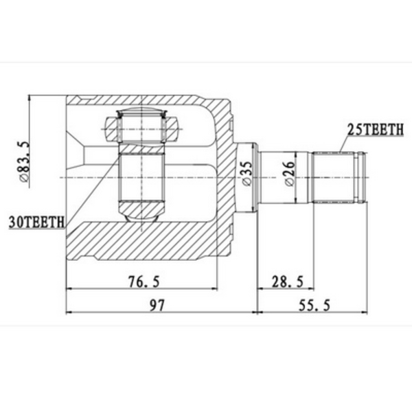 ZIKMAR Z87915R шрус внутренний Honda (Хонда) integra (93--00), - r