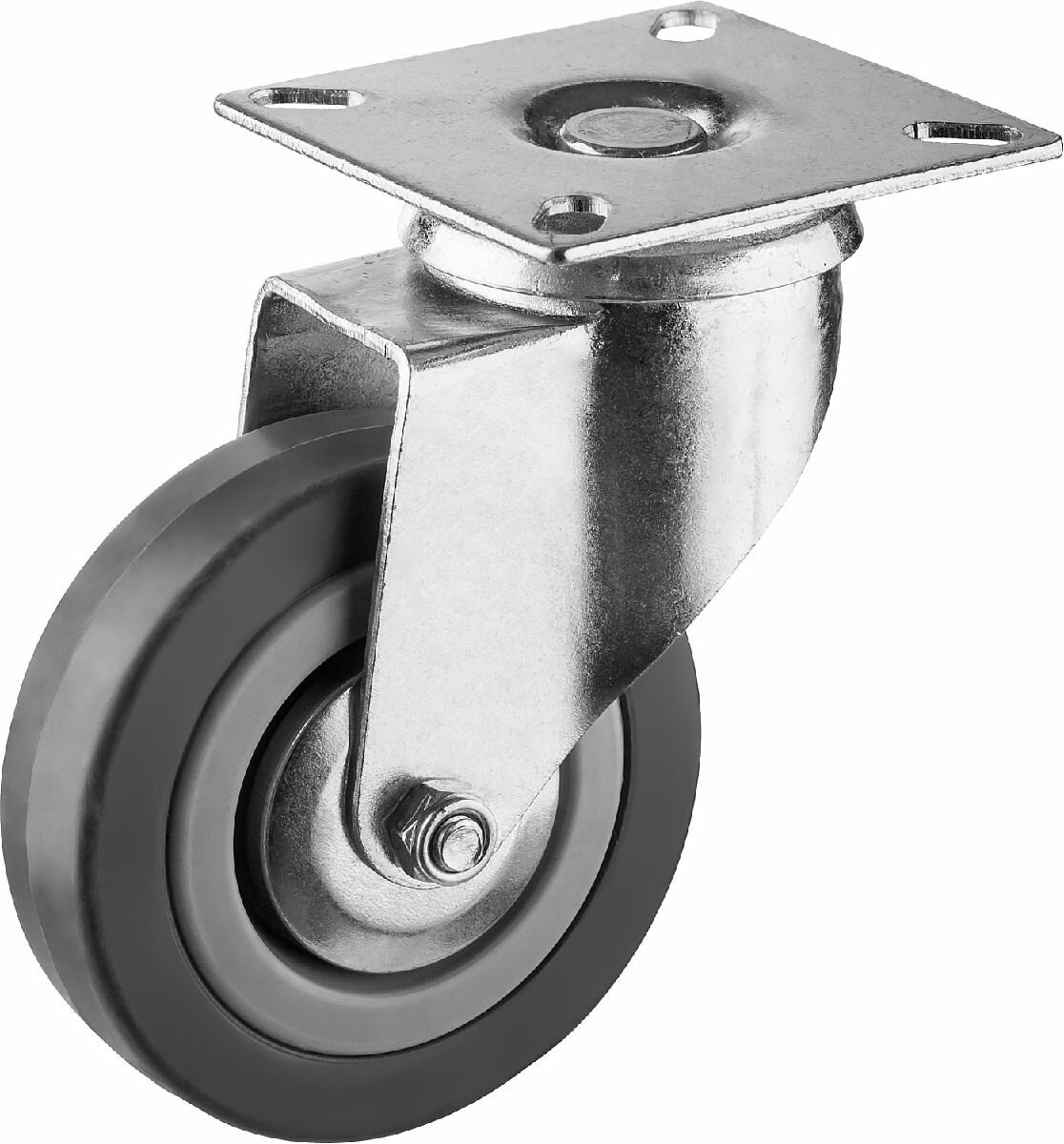 Поворотное колесо ЗУБР резина/полипропилен d=75 мм г/п 50 кг (30956-75-S)