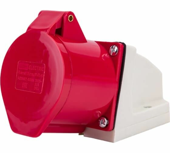Розетка стационарная 32А 3Р+РЕ+N 380В IP44 TDM