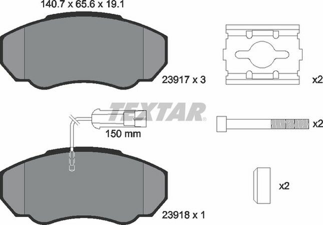 Тормозные колодки дисковые передние CITROEN JUMPER c