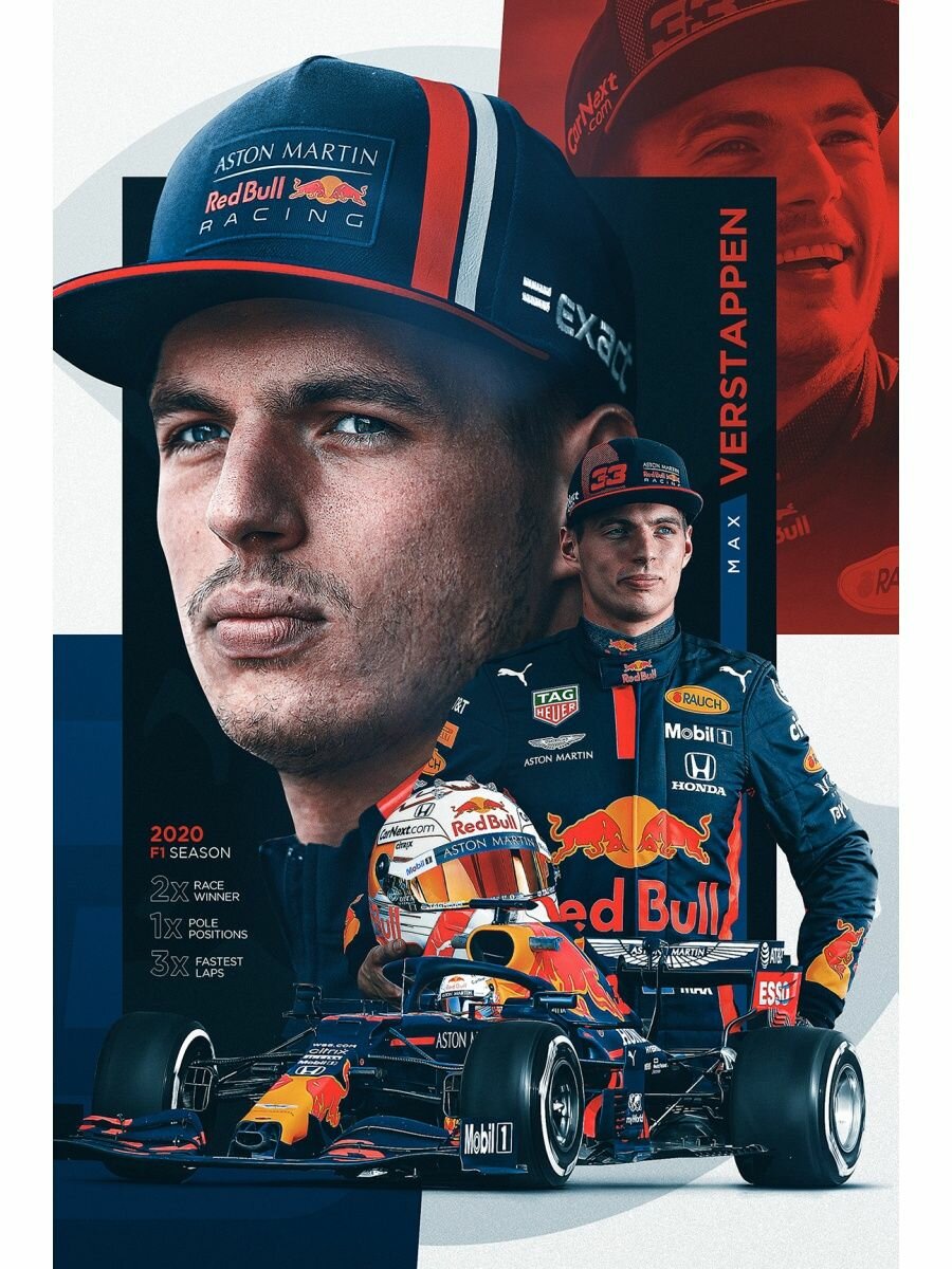 Постер "Формула-1. Голландия. Макс Ферстаппен"