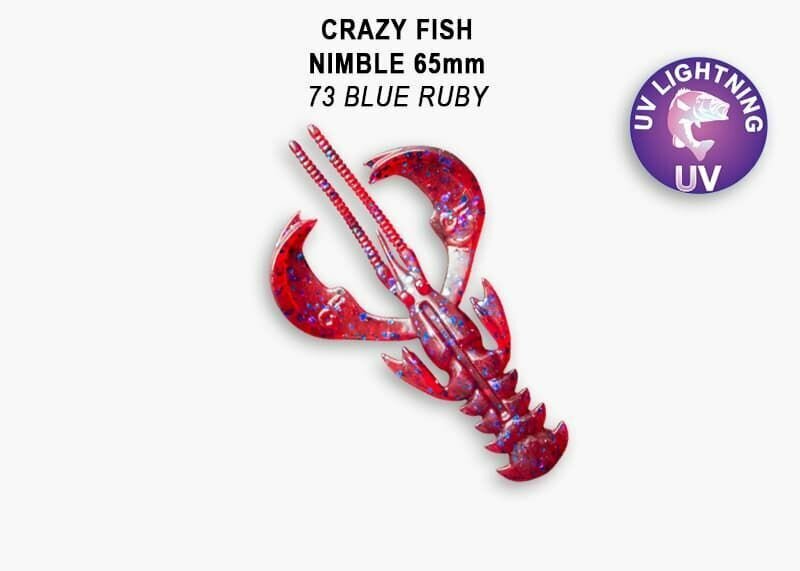 Силиконовые приманки Crazy Fish Nimble 2.5" 44-65-73-6 кальмар