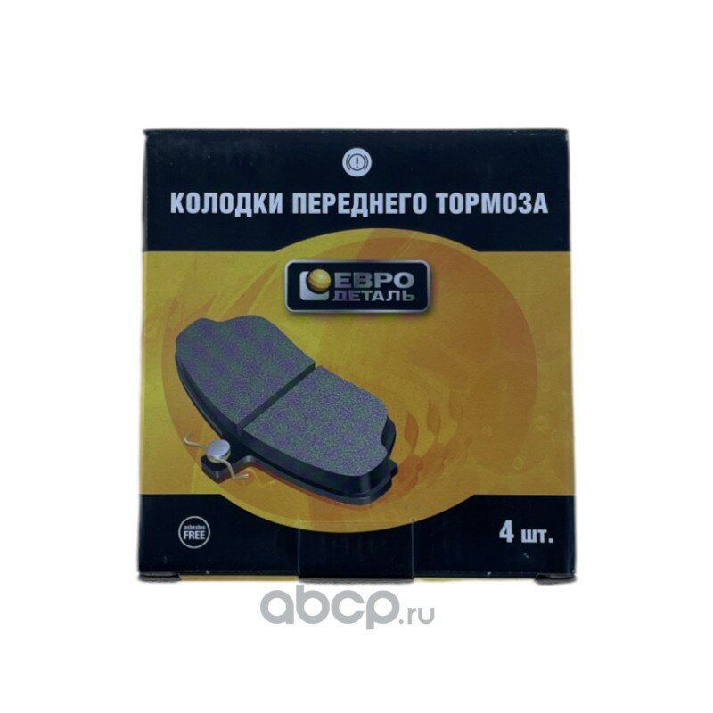 Колодки тормозные daewoo nexia 8v(до 2008 г), matiz, chevrolet lanos передние евродеталь, евродеталь ED4302D (1 шт.)
