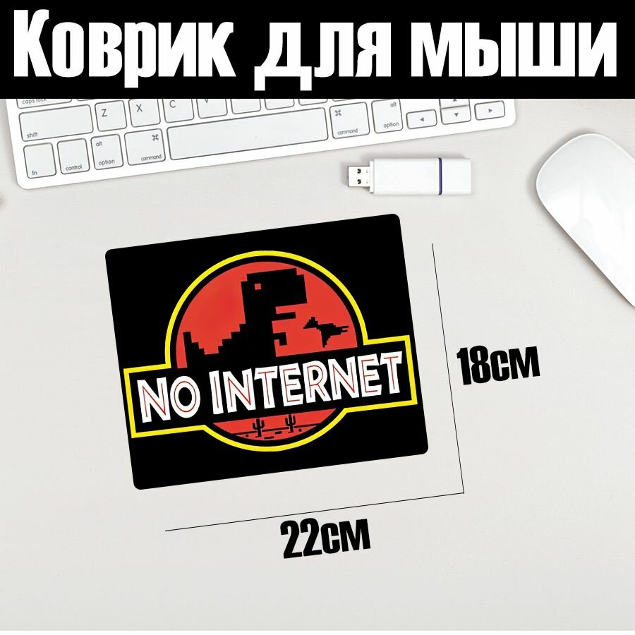 Коврик для мыши 18х22 с принтом "Юрский период2"