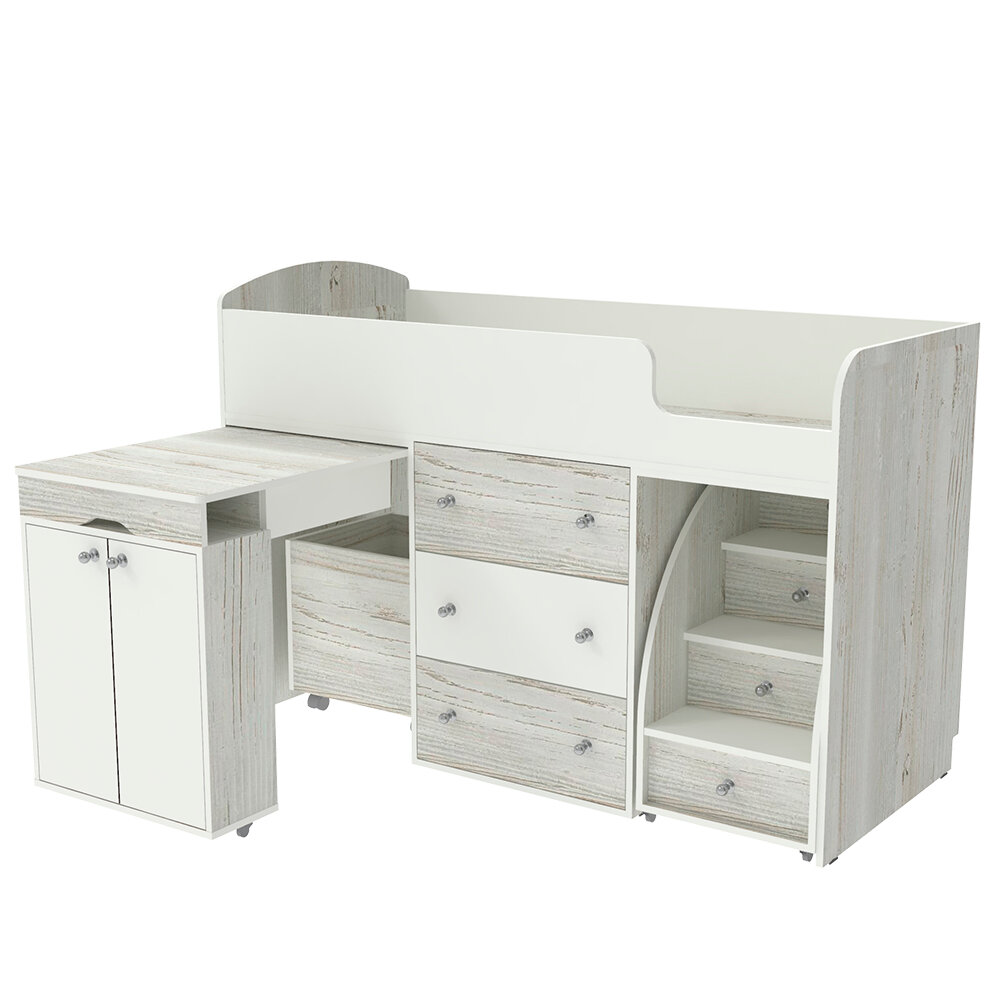 Кровать чердак Малыш Винтерберг Белый