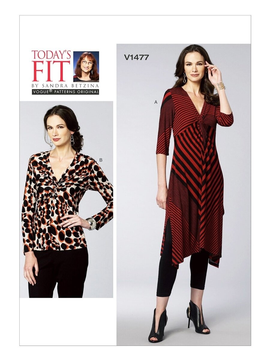 Выкройка VOGUE №1477 Туника, топ