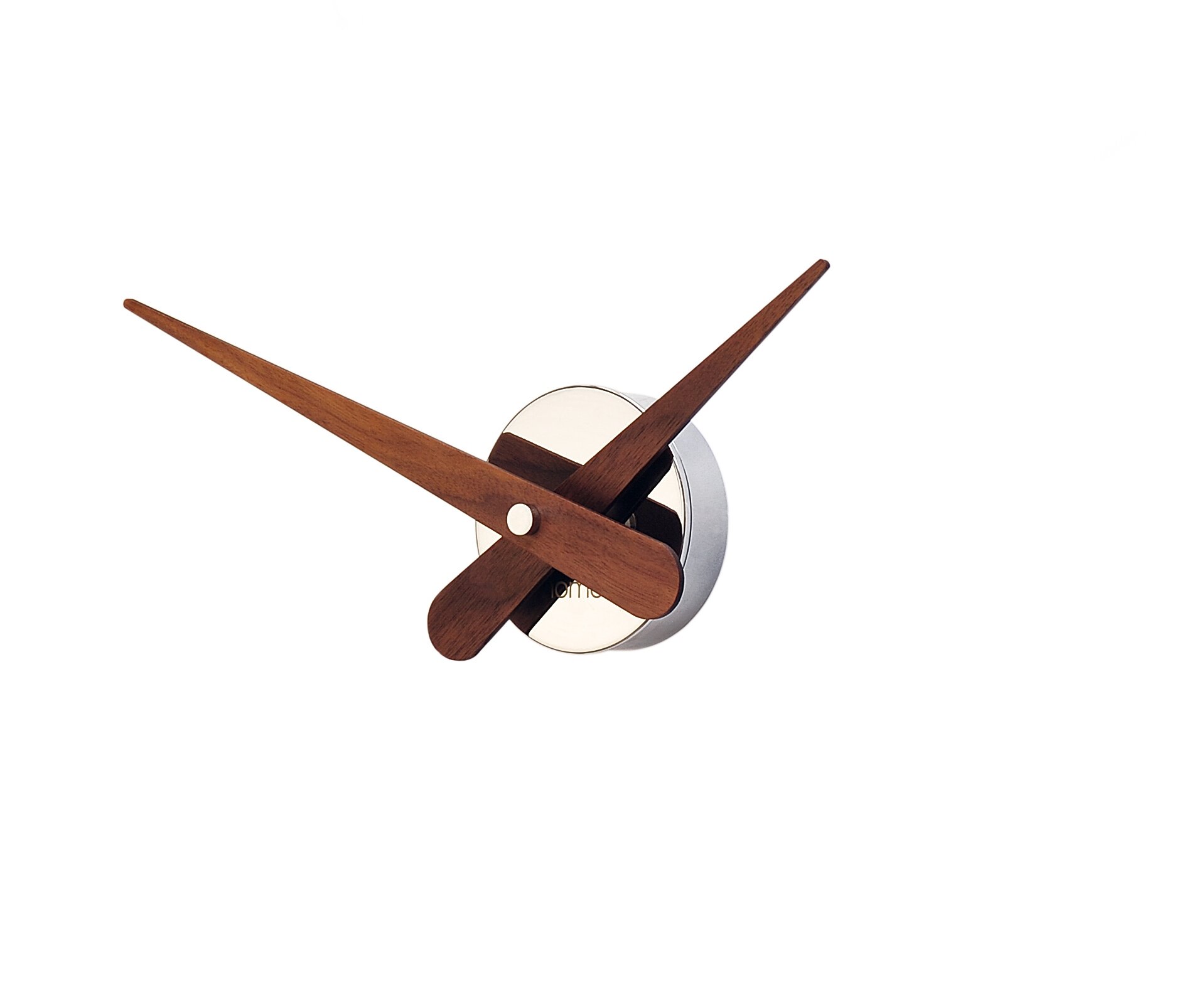 Часы Nomon MINI AXIOMA N, (основание - хромированная сталь/стрелки - орех) D=37см