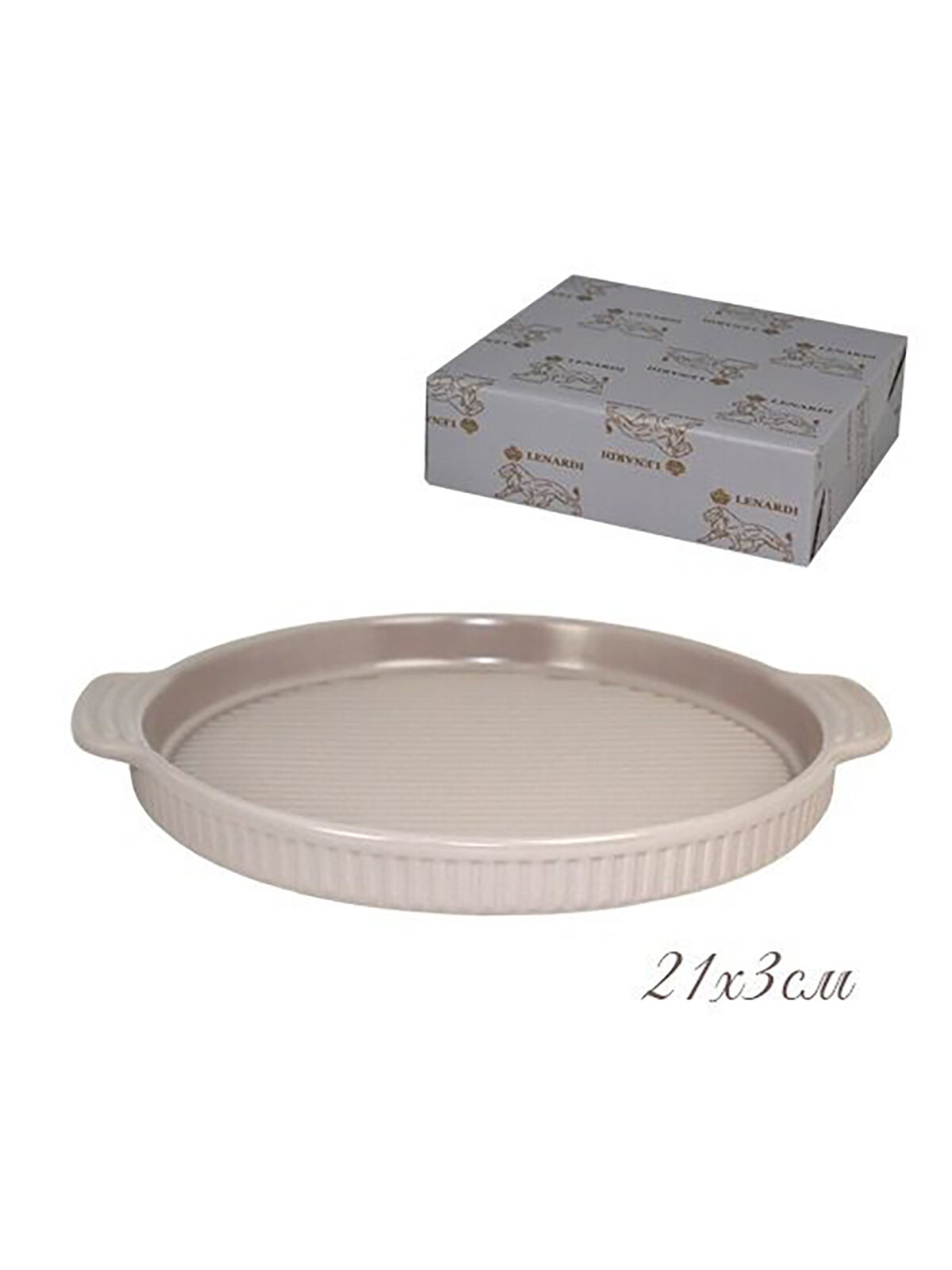 Форма для запекания Lenardi 2 шт, из фарфора, 21x21x3 см