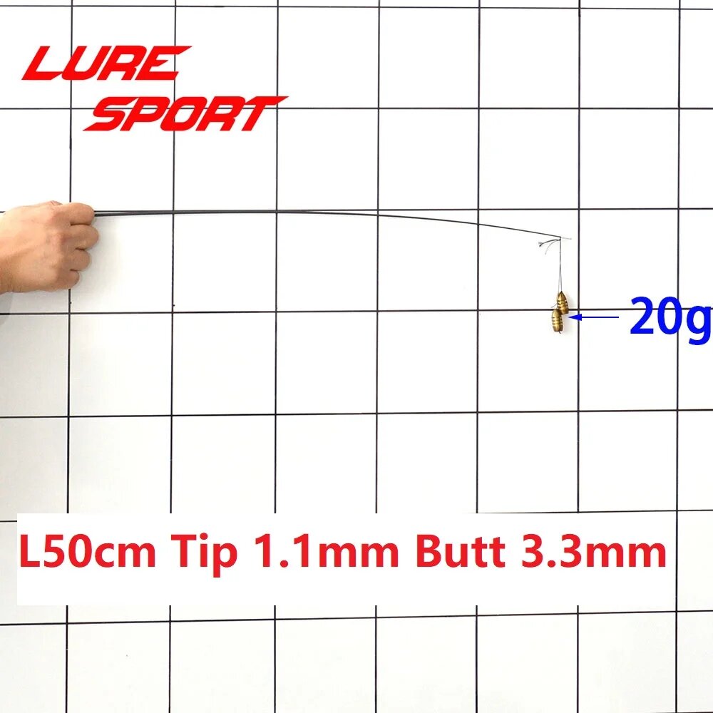 LureSport 4 шт. твердый карбоновый наконечник для удочки 50 см Mix Size