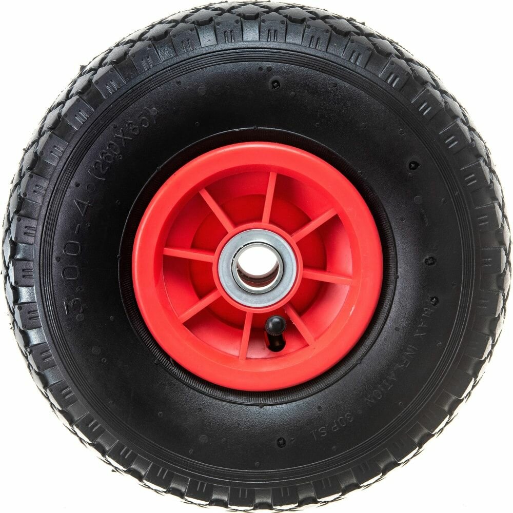 Пневматическое колесо для тачки / тележки (3.00-4, диаметр 260 мм, ось 20 мм, подшипник) А5 PR 1806-20 1000367