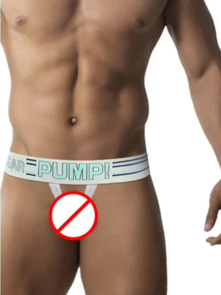 Мужской эротический аксессуар белый с фиолетовой полоской PUMP! MP99-5 M (46)