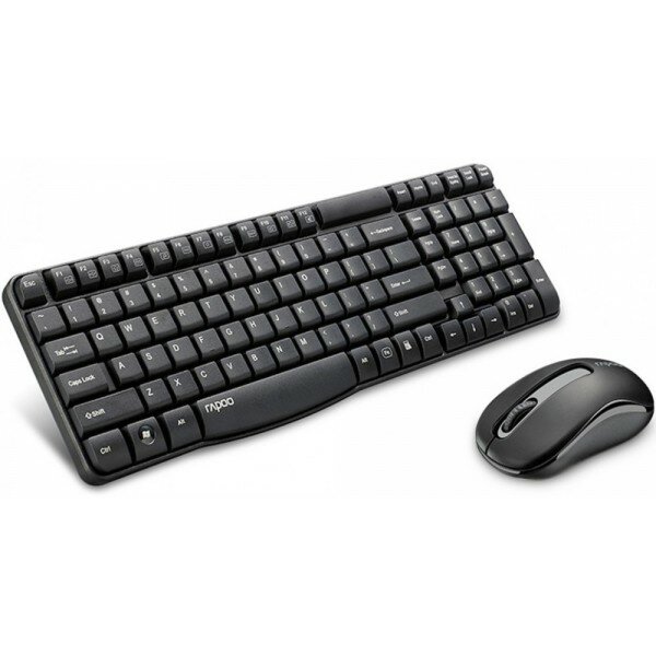 Комплект клавиатура+мышь Rapoo X1800S беспроводной, USB, 1000 DPI, чёрный
