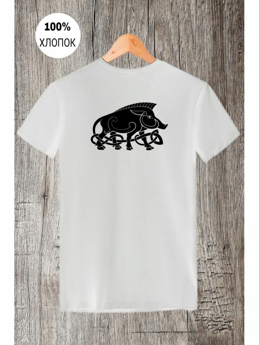 Футболка мифология кельтский символ бык узоры