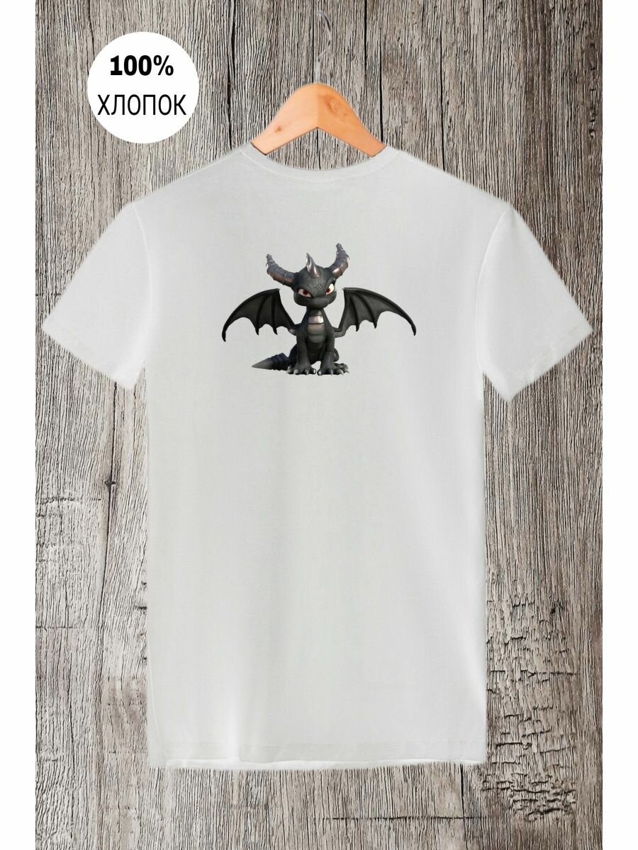 Футболка dragon мультяшный черный дракон