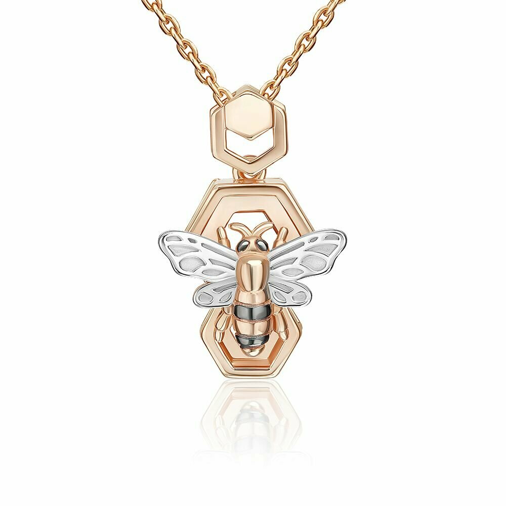 Подвеска PLATINA, красное золото, 585 проба, родирование