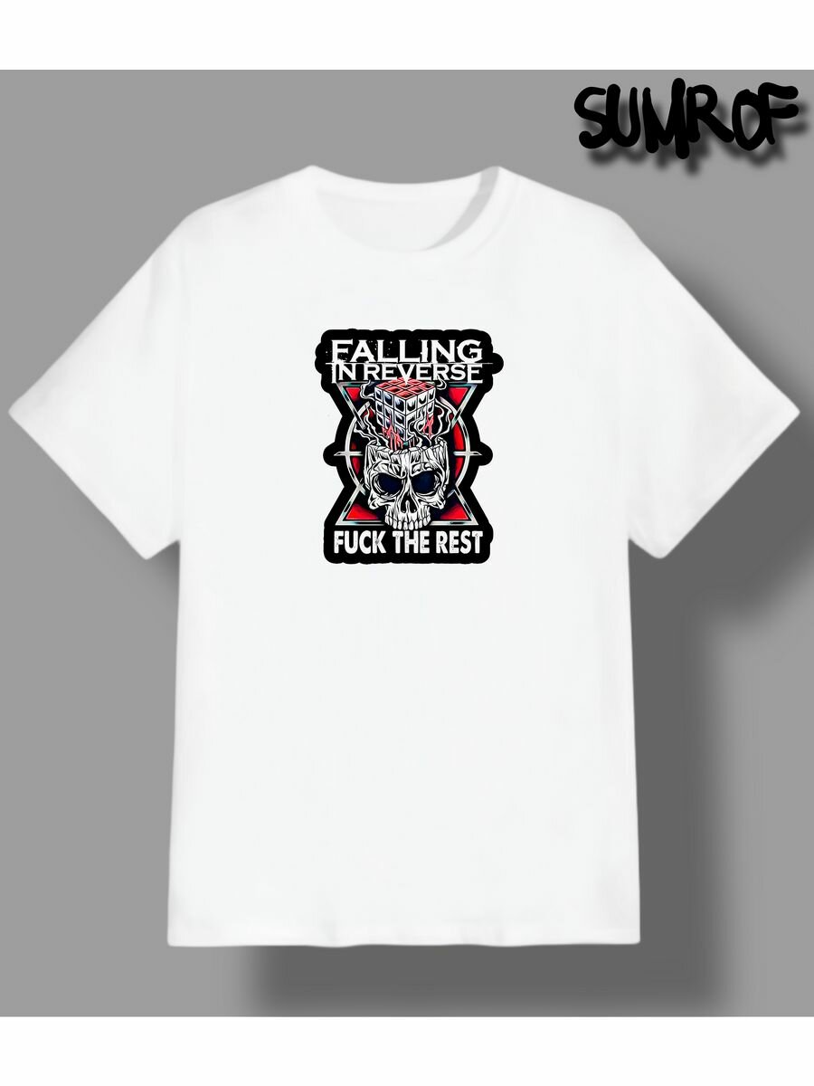 Футболка с черепом falling in reverse рок