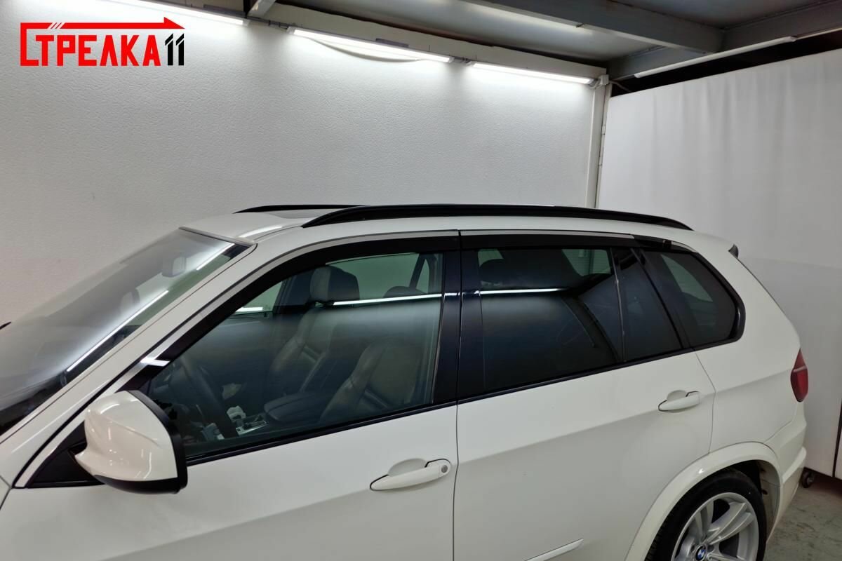 BMW X5 (E70) 2010-2013 - 2D Дефлекторы окон хром