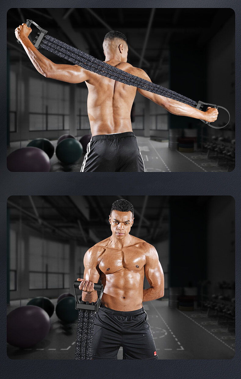 Эспандер растяжитель грудной MyPads, ручной тренажер для тренировок дома, в зале, на улице нагрузка 40 кг