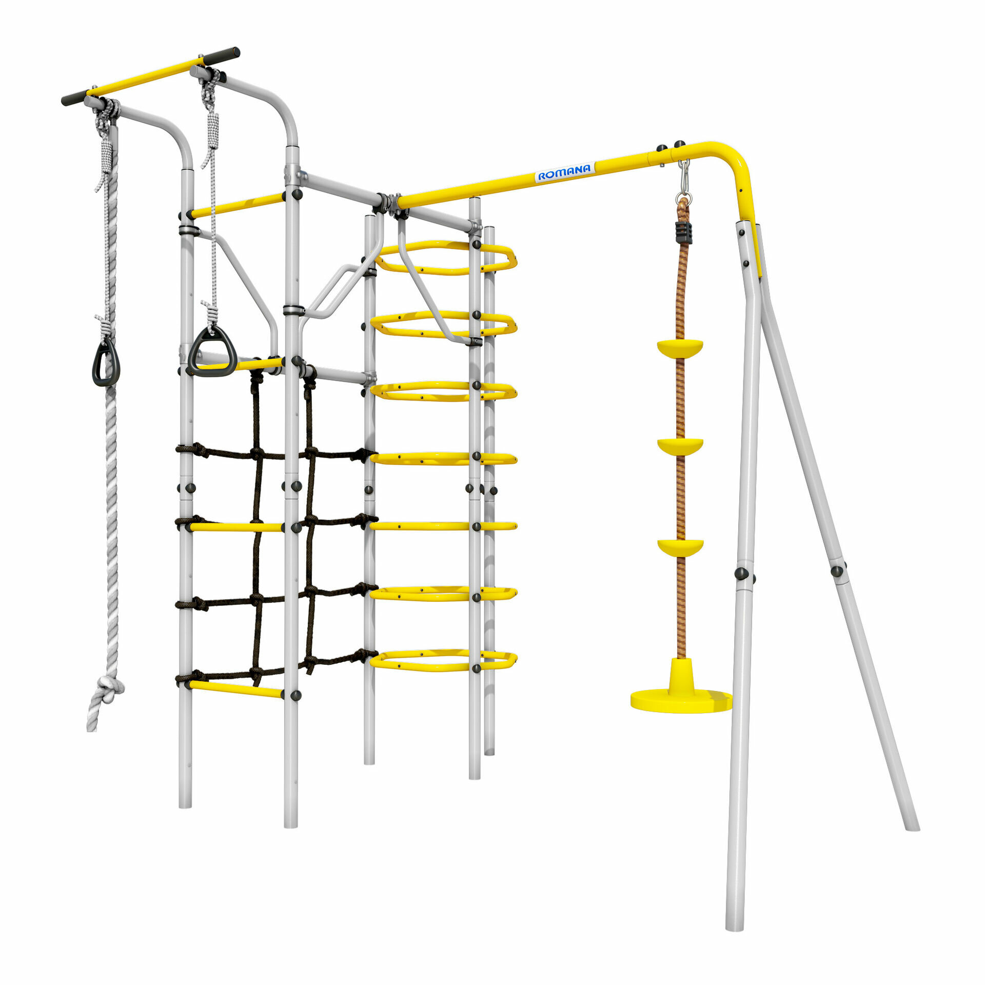 Спортивно-игровой комплекс Romana "Космос", качели диск 103.21.05, серый/жёлтый
