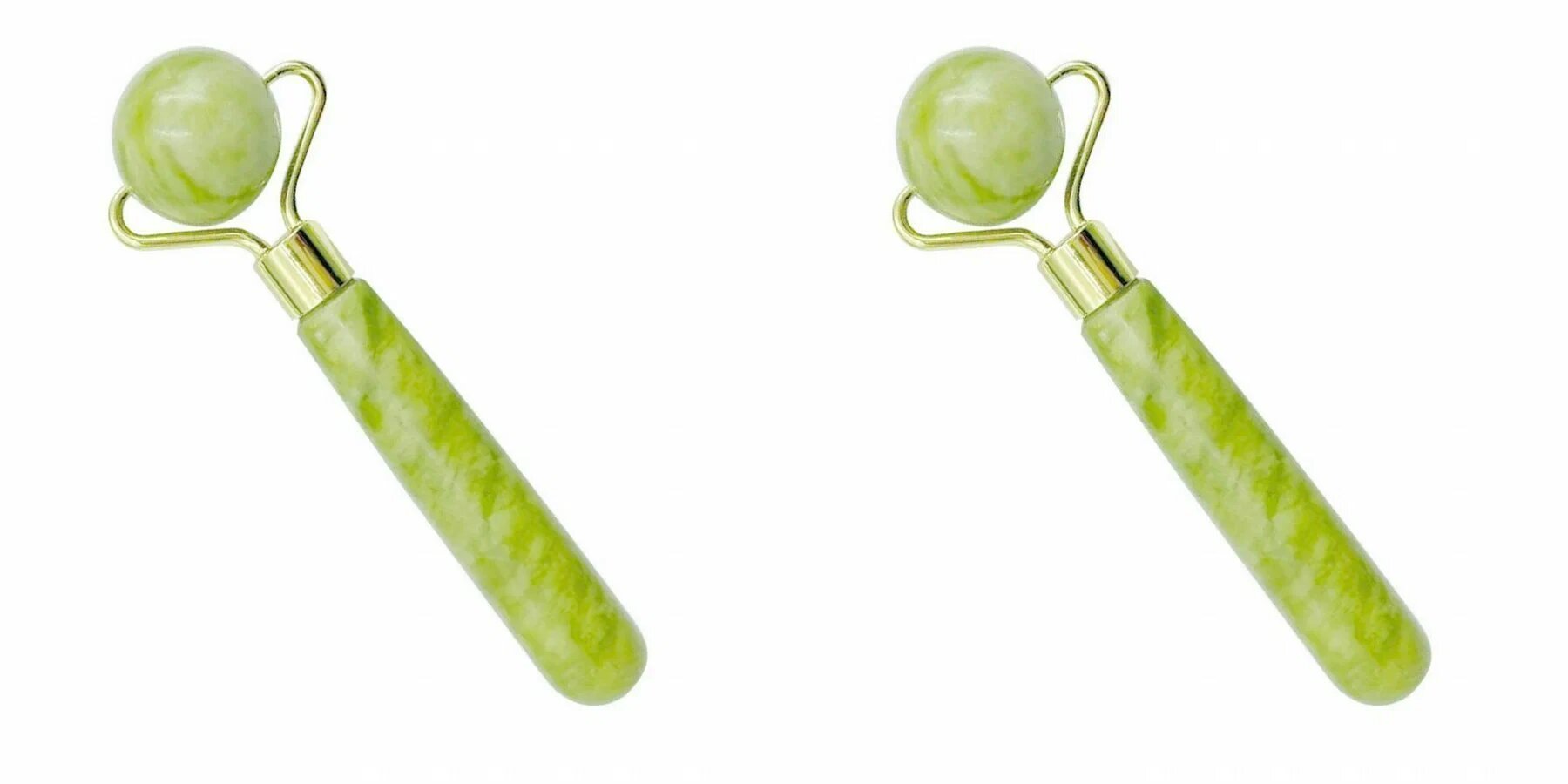 Роликовый массажёр Nail Art нефритовый шар, зелёный, 2 шт