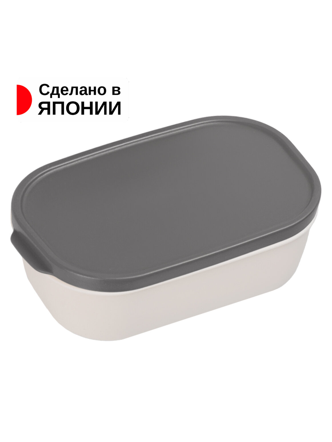 Контейнер для еды пластиковый с крышкой ланч-бокс с 2 отделениями 650 мл 17,4х10,8х5,5 см