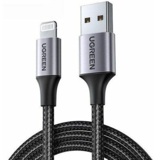 Кабель Ugreen USB-A - Lightning, 1 м, темно-серый