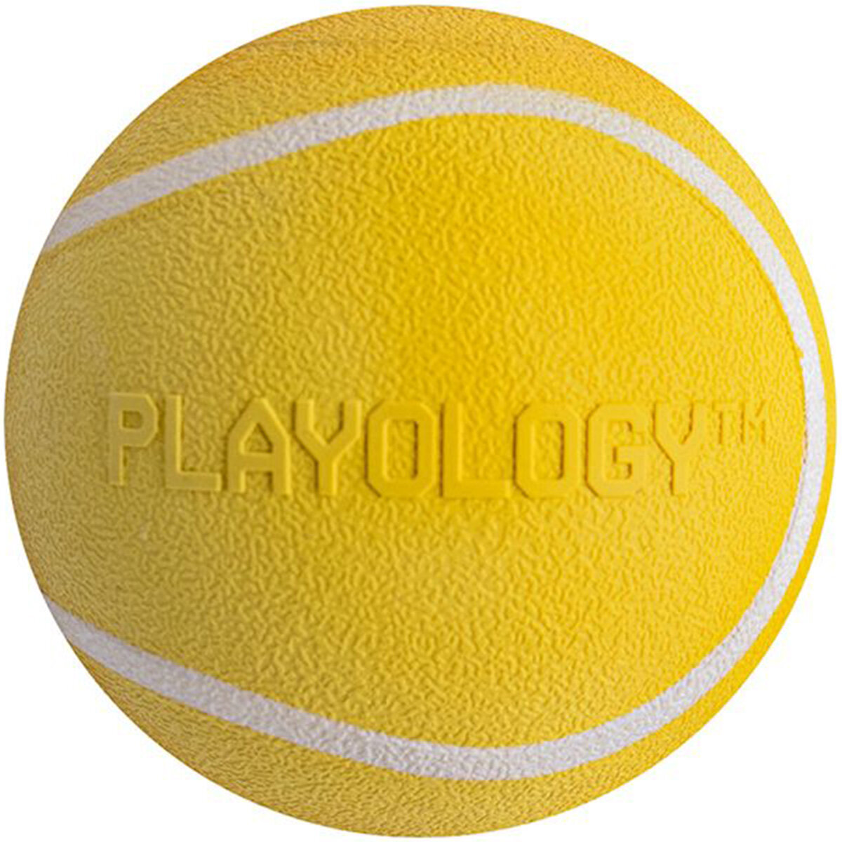 Игрушка для собак Playology Squeaky Chew Ball мяч хрустящий с пищалкой с аромат куриц желты 8см NEW 1 шт