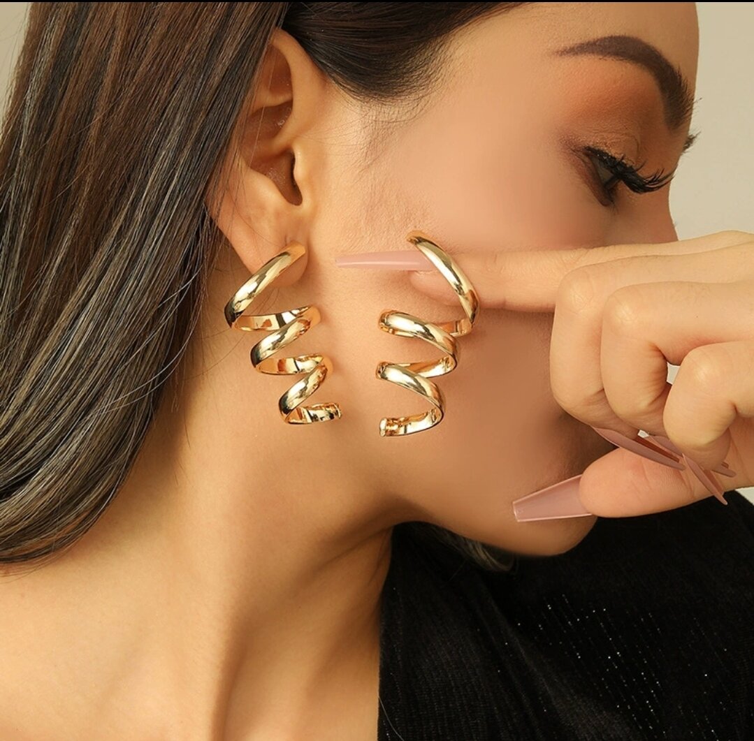 Серьги пусеты, конго