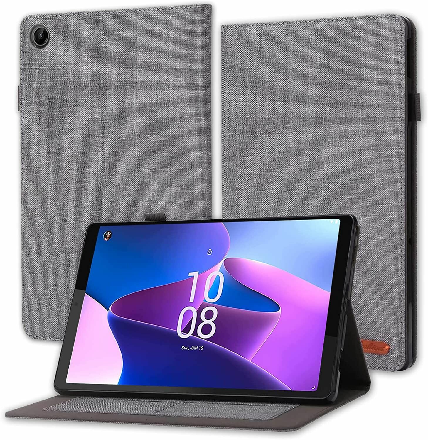 Холщовый откидной чехол MyPads для Lenovo Tab M10 Plus (3rd Gen) TB-125/TB-128, xiaoxin Pad 10,6 2022