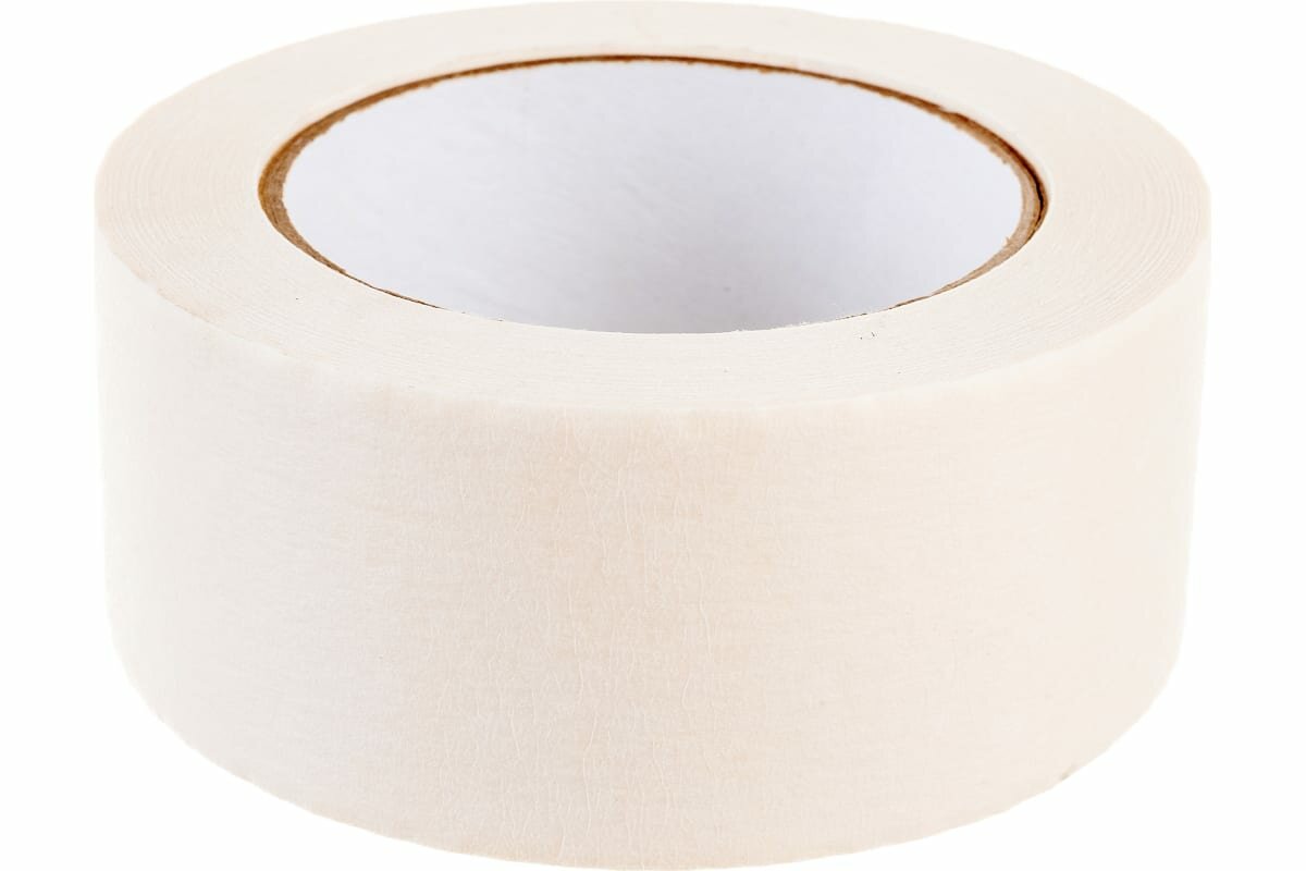 ООО Комус клейкая малярная бумажная лента 48 мм х 50 м для окраски 351397 без подтёков