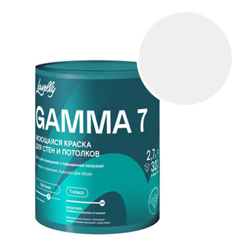 Краска моющаяся Lavelly Gamma 7 RAL 9003 (Сигнальный белый - Signal white) 2,7 л