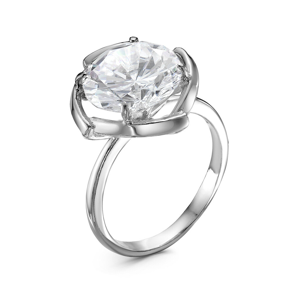 Кольцо, фианит, искусственный камень