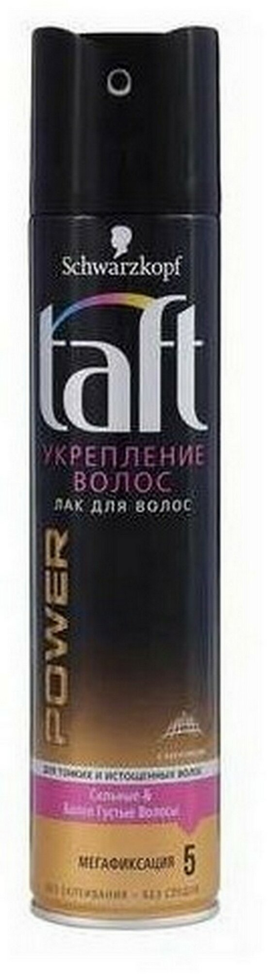 Тафт Лак для волос Power Укрепление волос для тонких и истощенных волос мегафиксация 225 мл - 6 шт